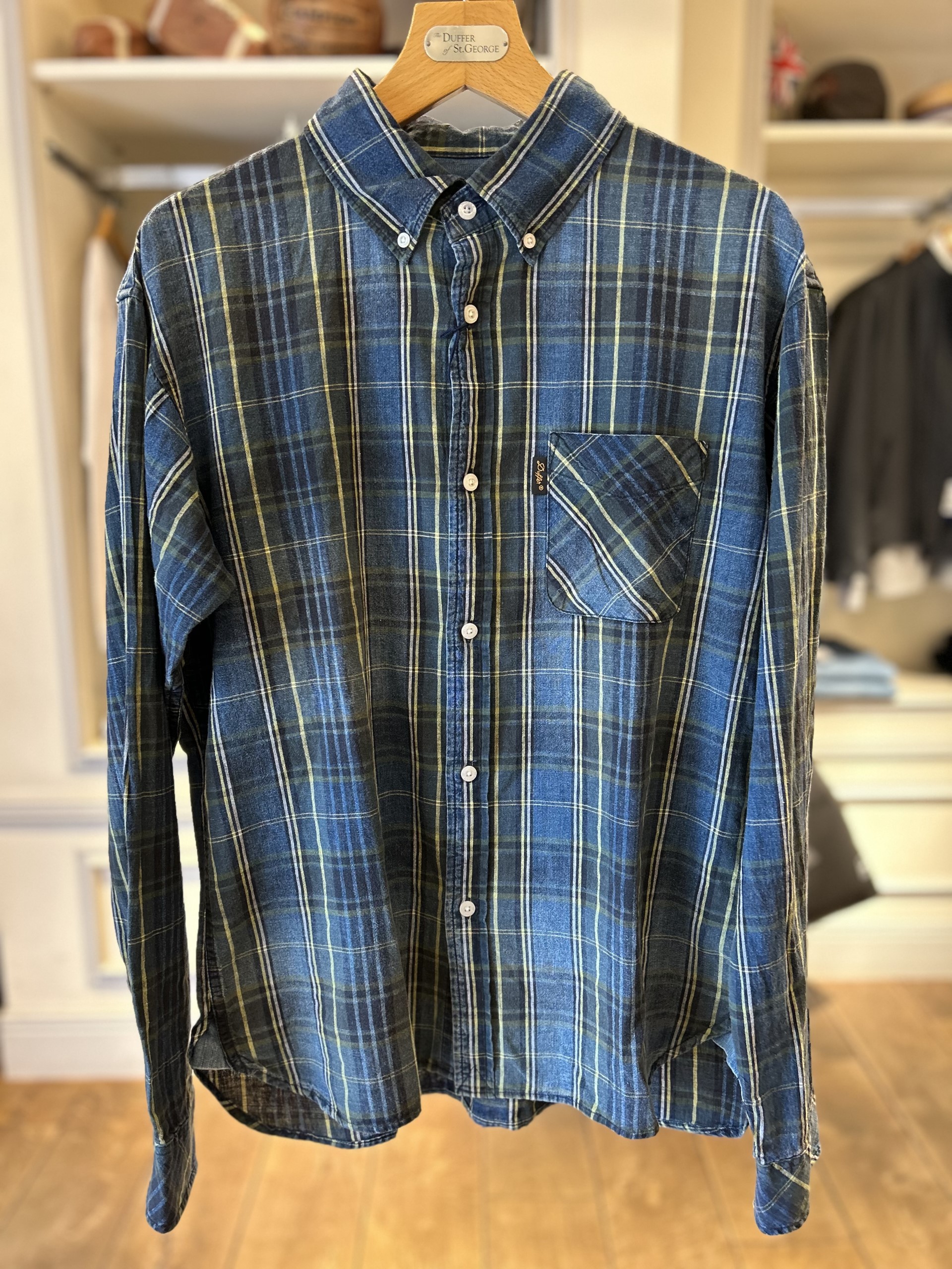 INDIGO CHECK SHIRT – The DUFFER of St.GEORGE｜Official Web Site｜ザ・ダファー ...